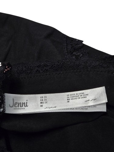 Jenni Womens 2X Black Cotton Lace Trim Hipster Panties Underwear Set Of ...