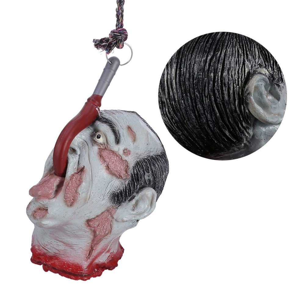 Hanging Scary Heads Props for Parties Creepy Severed Halloween ...