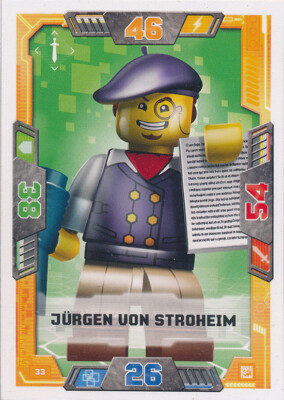 LEGO Nexo Knights Sammelkarten Serie 2 - 33 - Jürgen von Stroheim ...