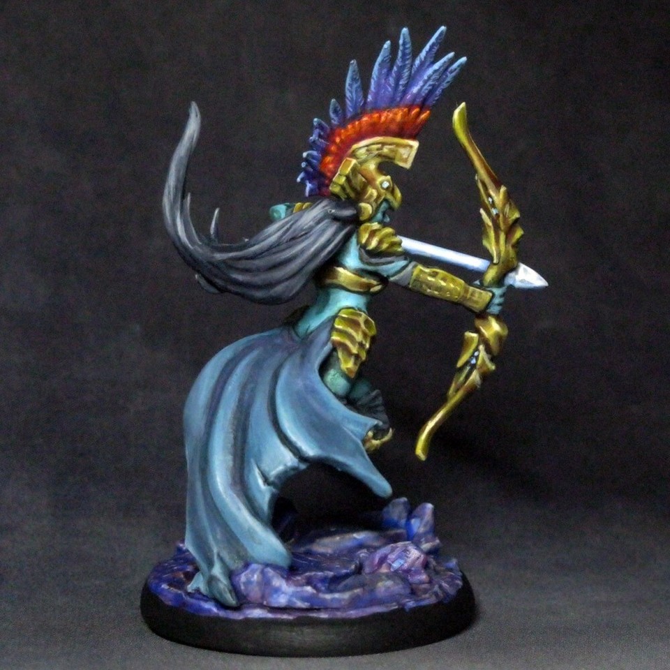 Painted female Vampire archer dark elf vampire - Reaper Miniature ...