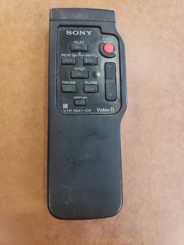 Sony VTR RMT-708 Video 8 Handycam Remote Control - Clean Battery ...