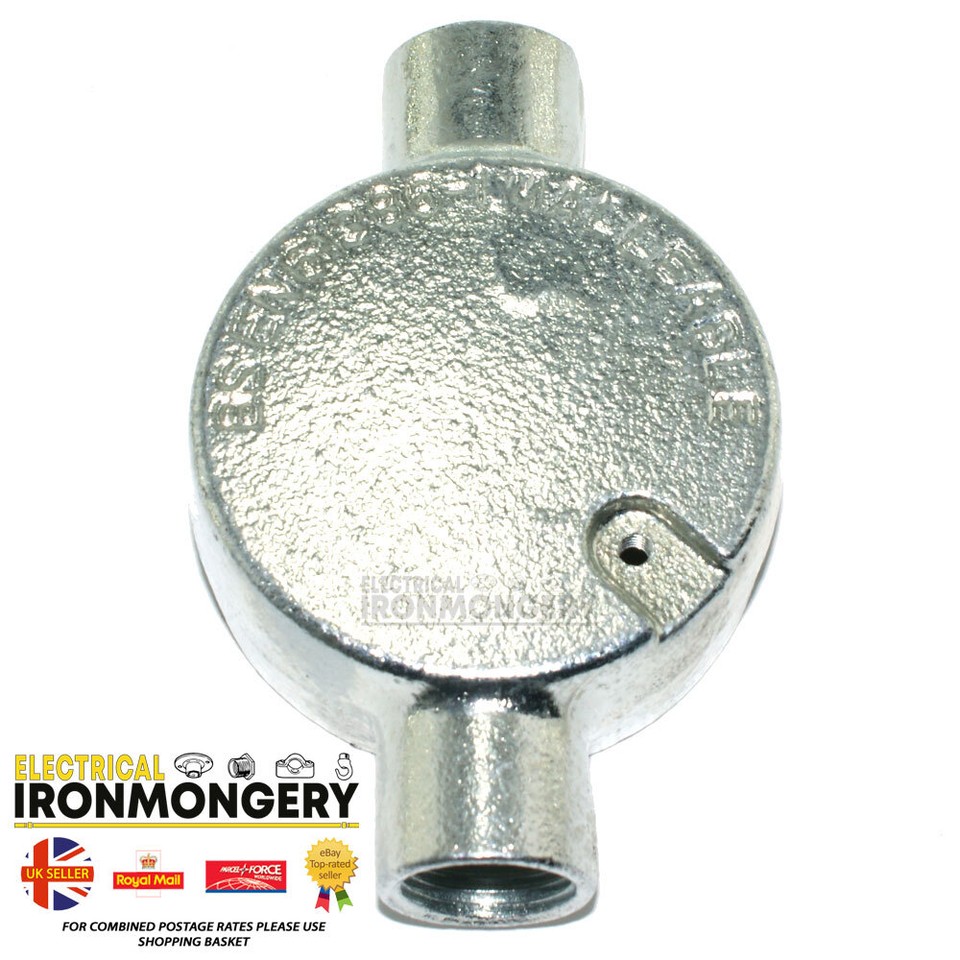 20mm Metal Conduit Boxes, Bends, Elbow, Tees, Fittings Galvanised ...