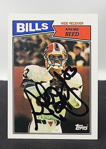 ANDRE REED Signed Autographed 1987 Topps Football Card #365 Buffalo ...
