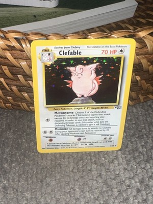 Clefable 1/64 LP/NM 1st Edition Holo Rare Jungle Set Pokemon 1999 WOTC ...