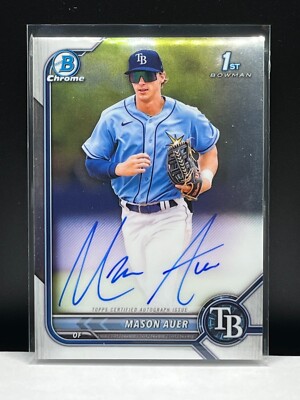 2022 Bowman Chrome Prospect Auto #CPA-MA Mason Auer Rays Auto Autograph ...