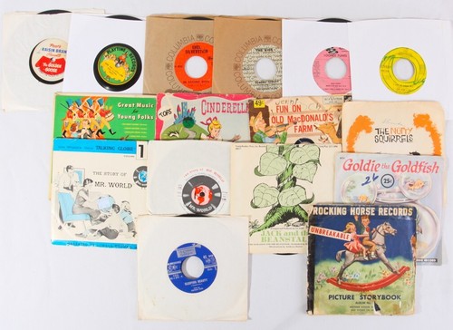Childrens & Nursery Rhyme Records, Lot of 16, 7" EP & Singles, Picture ...