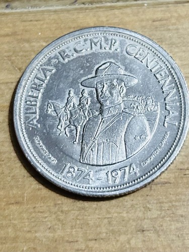 Canada Edmonton, Alberta RCMP Centennial Trade Dollar 1874-1974 Token ...