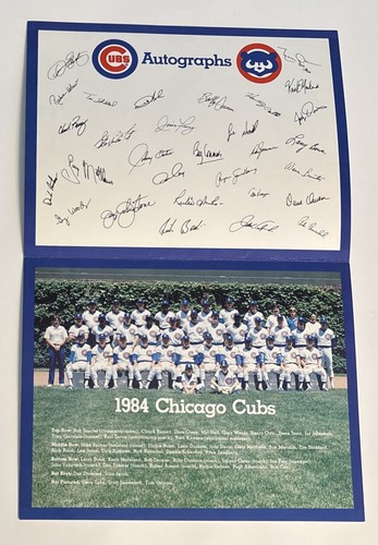 RARE 1984 Chicago Cubs Camera Day Team Photo Wrigley Field SGA Ryne ...