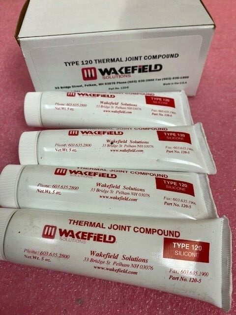 Wakefield Type 120 Thermal Joint Compound 2x4 Tubes 5oz Each Made in ...