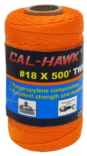 2 ROLLS of Masonry Construction Line #18 x 500' Twisted Mason Line ...