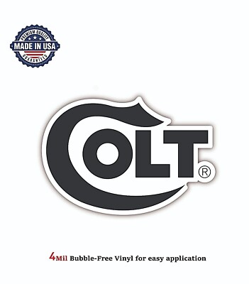 COLT FIREARMS LOGO VINYL DECAL STICKER CAR BUMPER 4MIL BUBBLE FREE US ...