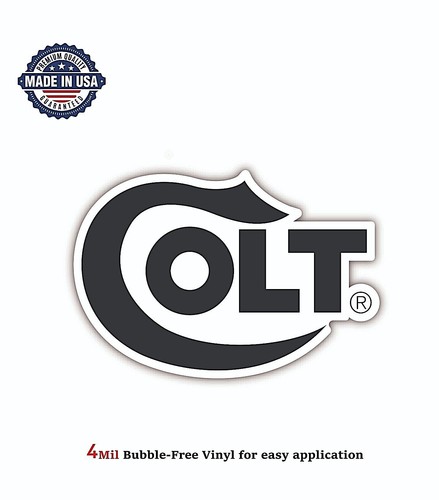 COLT FIREARMS LOGO VINYL DECAL STICKER CAR BUMPER 4MIL BUBBLE FREE US ...