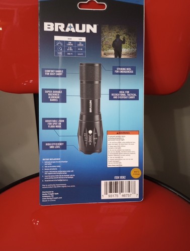 Braun 590 Lumens Tactical Flashlight #59362 for sale online | eBay