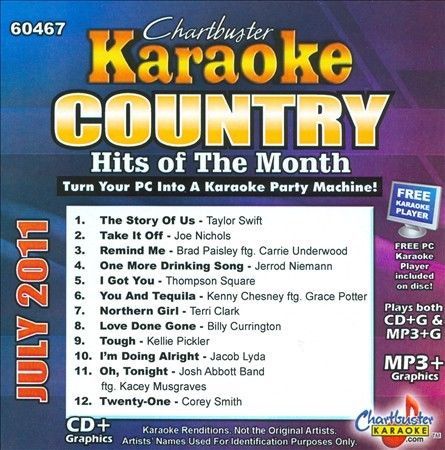 Chartbuster Karaoke: Country Hits of the Month July 2011 by Karaoke (CD ...