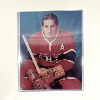 Elmer Lach Montreal Canadiens NHL Hall of Famer Autographed Signed 8 x ...