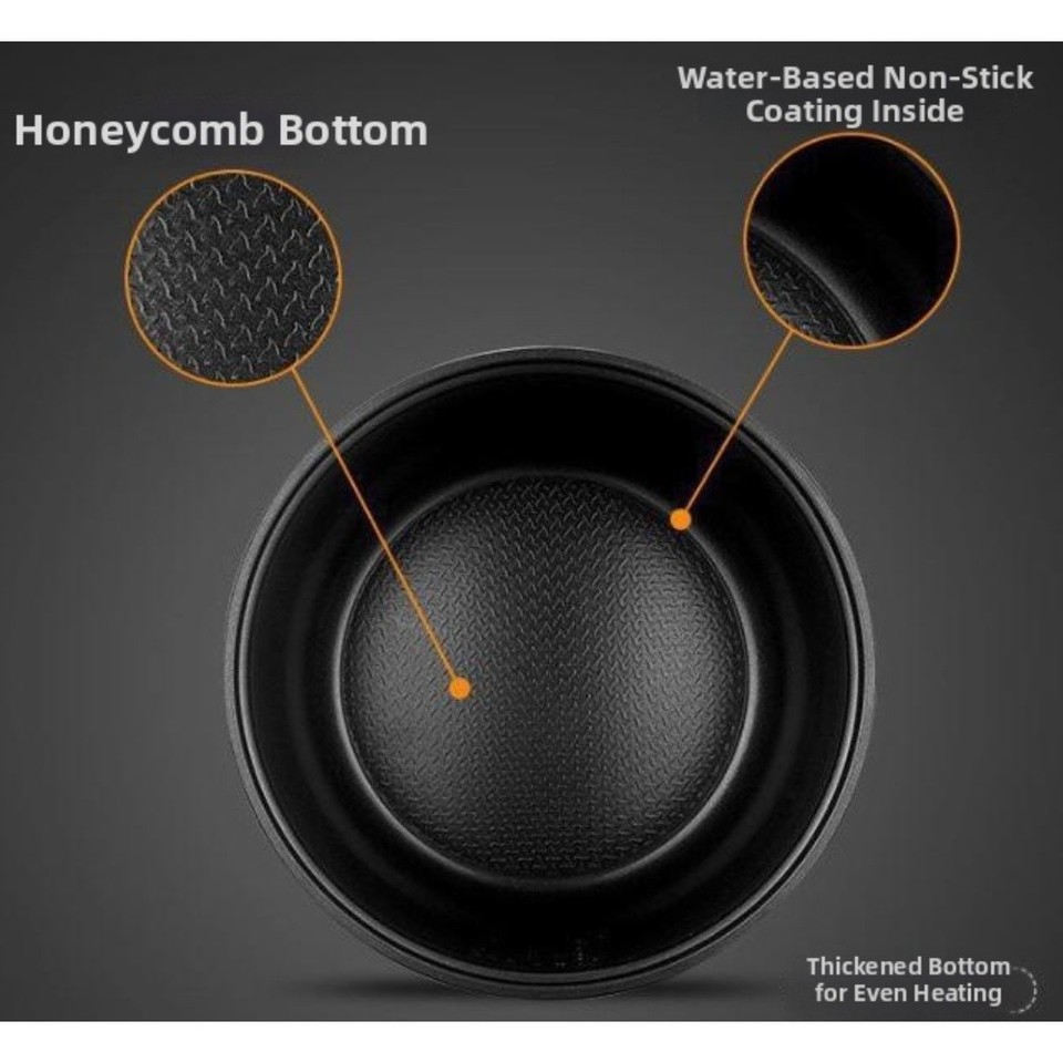 Rice Cooker Non-Stick Insert Aluminum Alloy Construction Measurement ...