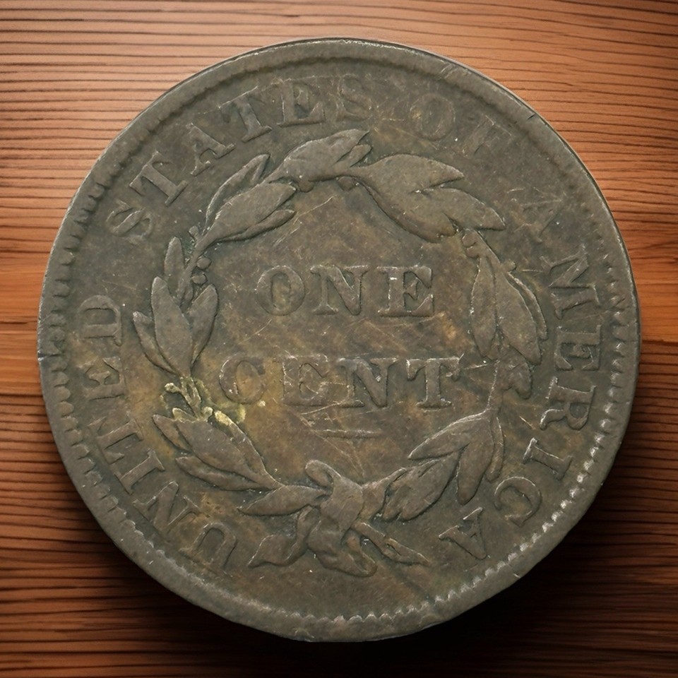 1836 1c Coronet Head Large Cent Choice VF Very Fine Nice Coin US Type ...