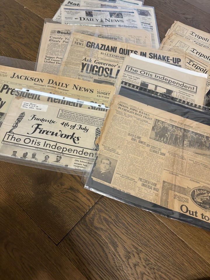 Mixed Assorted Lot Of Historical Newspapers, Overseas, And Usa. Ike ...
