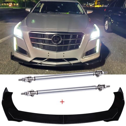 For Cadillac ATS ATS-V CTS CTS-V Front Bumper Lip Splitter Glossy ...