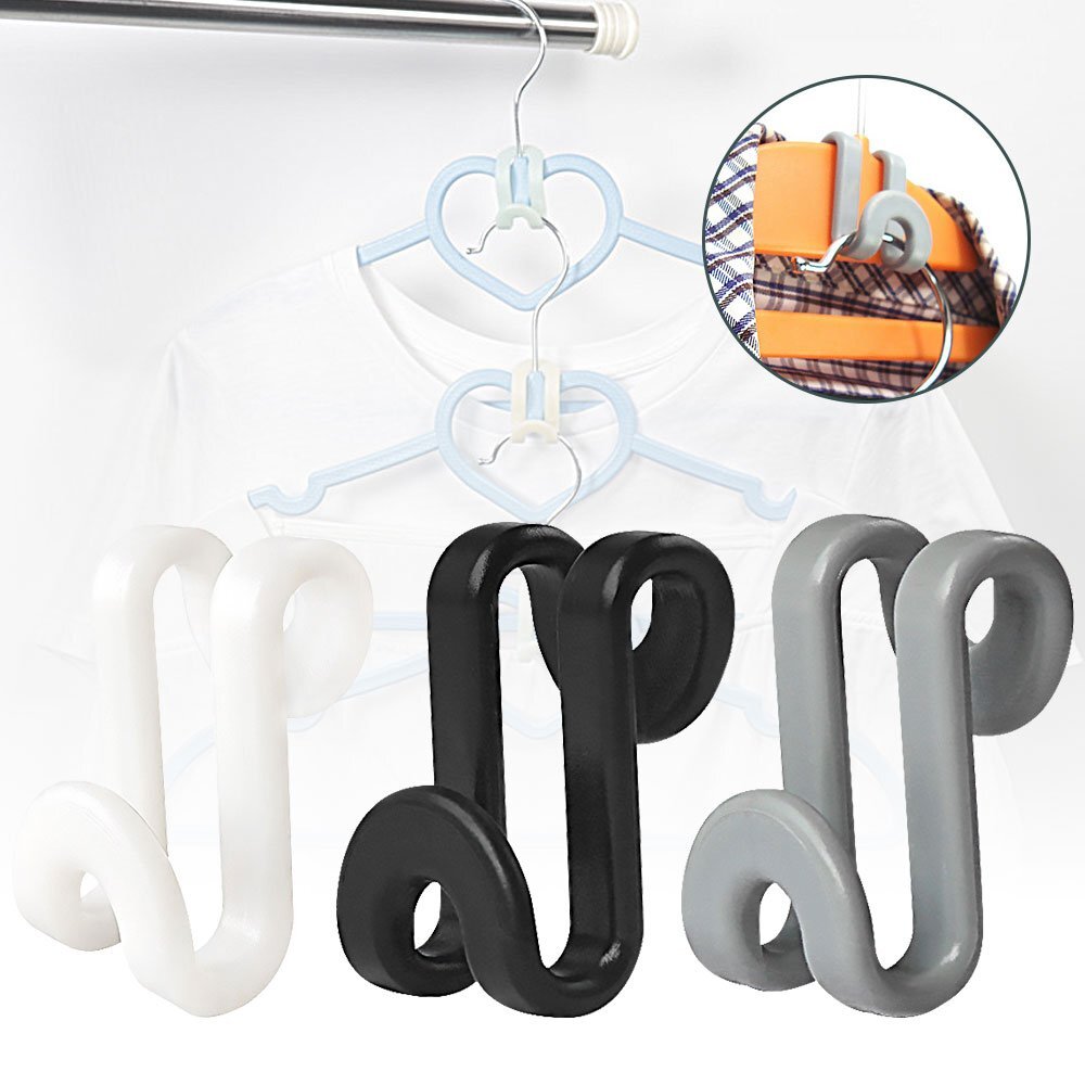 Closet Organizer Cascading Clothes Hanger Connector Hooks Space Saving ...