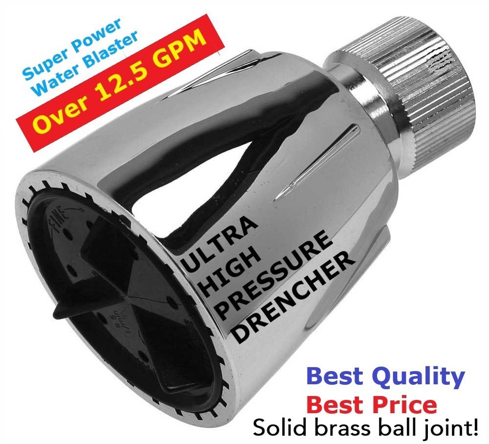 SUPER ULTRA HIGH PRESSURE SHOWER HEAD The Original Super Drencher Over ...