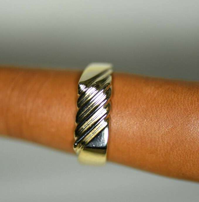 SOLID 14k Yellow Gold Retro Design Mens Ring Vintage 1970 - 80s? | eBay