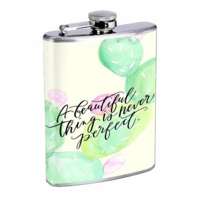 Beautiful Thing Never Perfect Em1 Flask 8oz Stainless Steel Hip ...