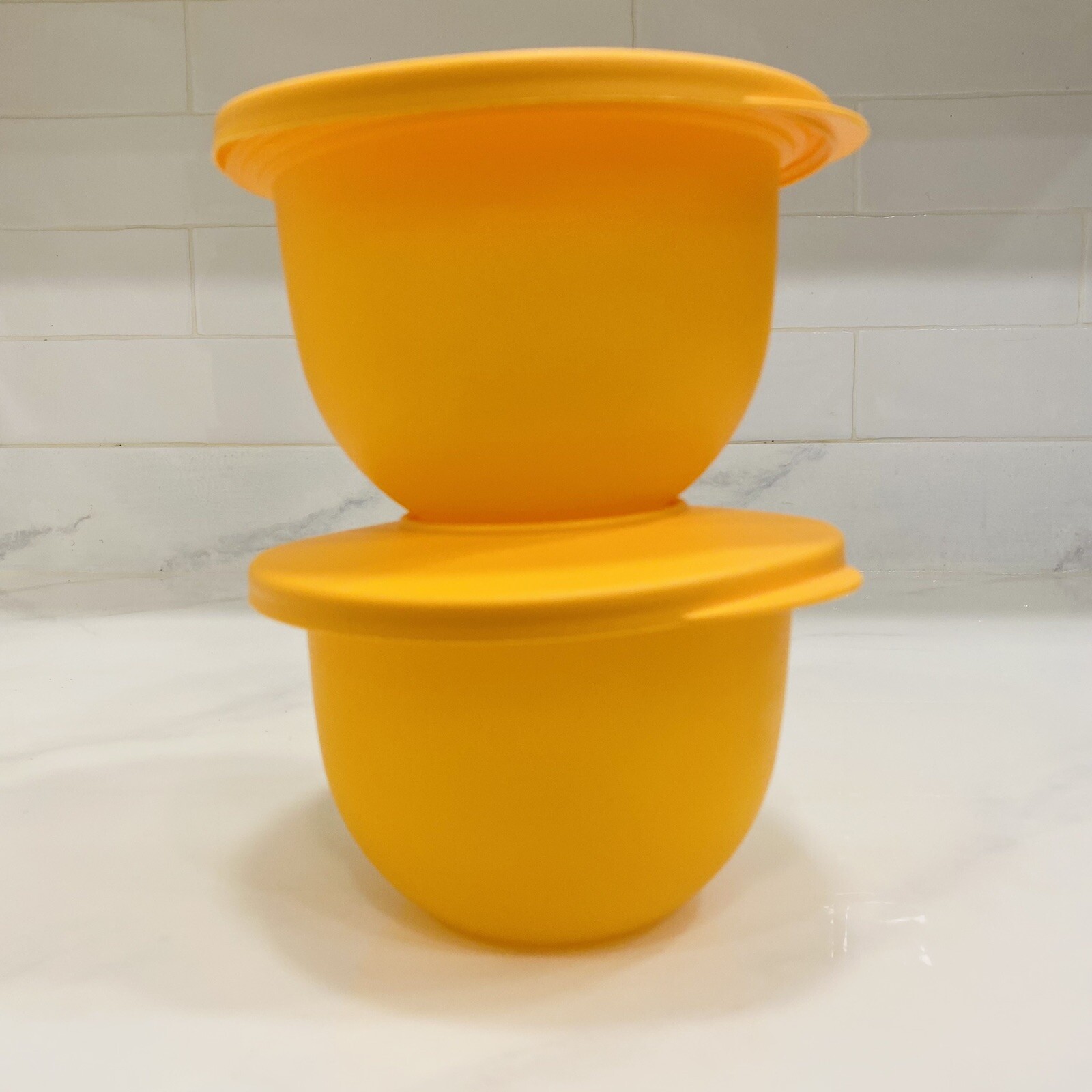 TUPPERWARE IMPRESSIONS MINI BOWL (3621B) WITH LID (3622B) LOT OF 2 ...