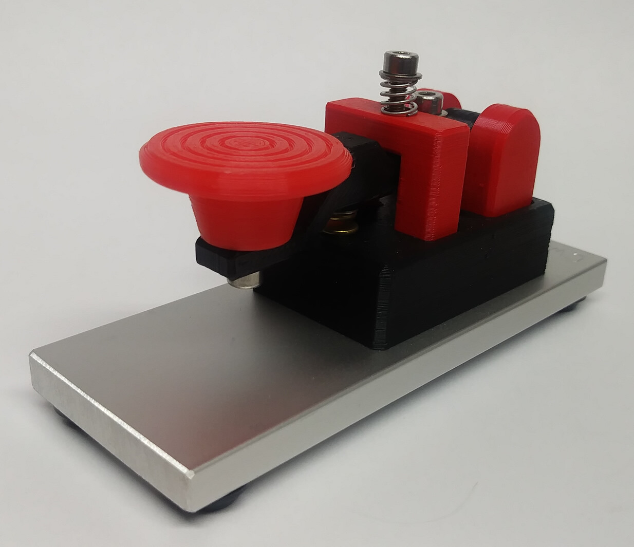 Red Morse Code Straight Key With Aluminum Base | eBay