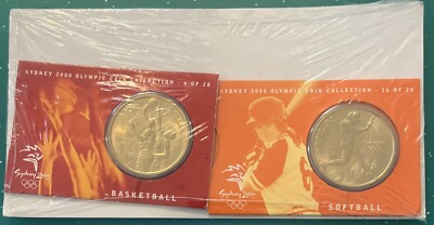2000 $5 Sydney Olympic Baseball Coin And Softball Coin. 2 Sets | eBay