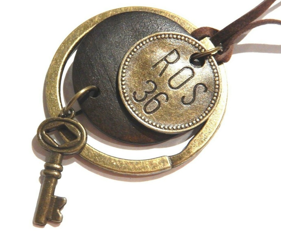 STEAMPUNK hotel SKELETON KEY fob brass pendant necklace industrial ...