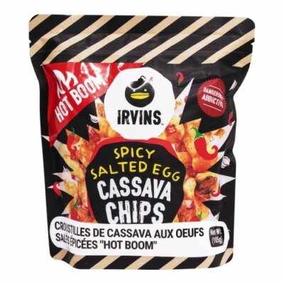 5 Bags Irvins Hot Boom Salted Egg Spicy Cassava Chip Delicious Snack ...