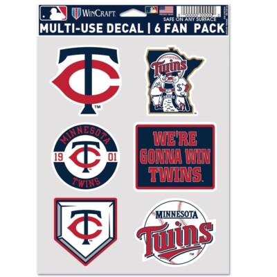 MINNESOTA TWINS WE'RE GONNA WIN TWINS 6-MULTI USE DECALS FAN PACK NEW ...