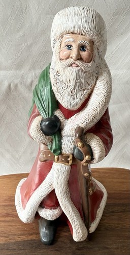 VTG 1988 Handcrafted Santa Claus Figurine with Presents Christmas ...