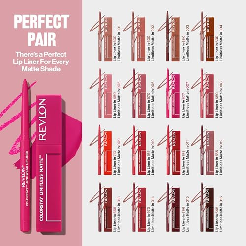 Revlon ColorStay Limitless Matte Liquid Lipstick 24HR Vegan Lip Color ...