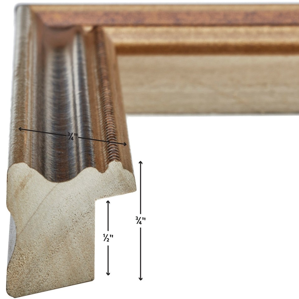 Stratton, 0.75" Ornate Bronze Picture Frame, Common Sizes 4x5 - 24x36 ...