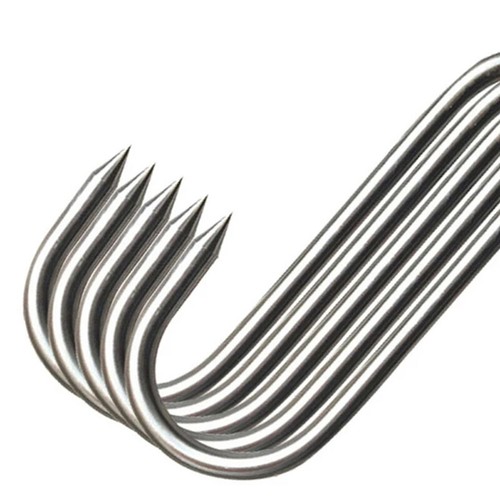 10pcs Stainless Steel S Hooks with Sharp Tip Utensil Meat Clothes ...