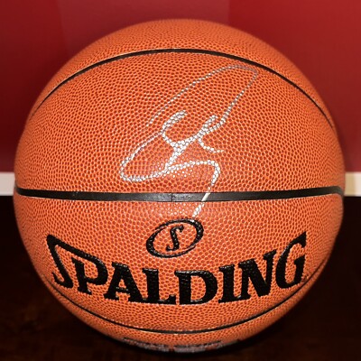 STEPHEN CURRY Signed Autograph NBA Basketball Ball GSW Warriors MVP ...