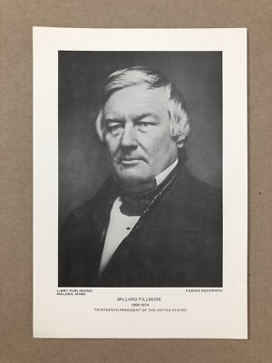 Millard Fillmore Portrait, 13th U.S. President, Libby Publishing (5.5 ...
