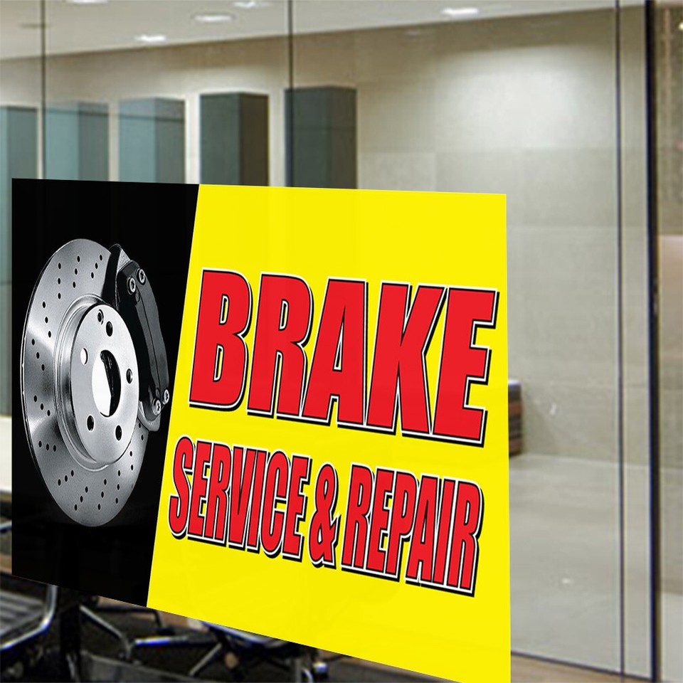 Decal Stickers Brake Service & Repair Auto Car Vehicle Vinyl Store Sign ...