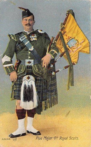 Pipe Major 4th Royal Scots Highland Piper Bagpipes Military Valentines ...