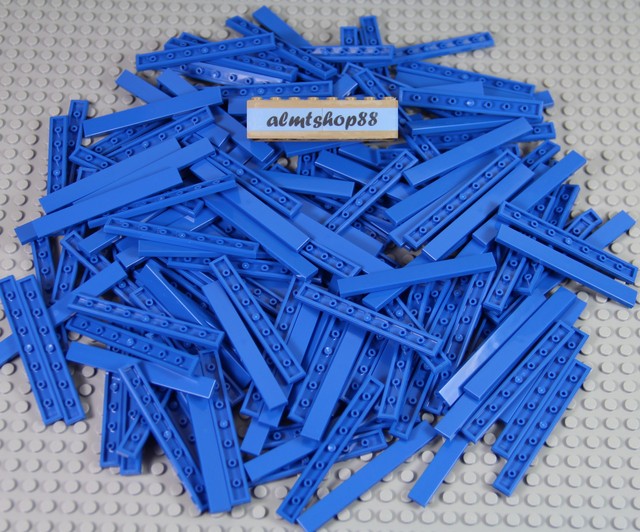 LEGO - 1x8 Tiles Blue - Floor Smooth Finishing Plate Thin Flat Bulk Lot ...