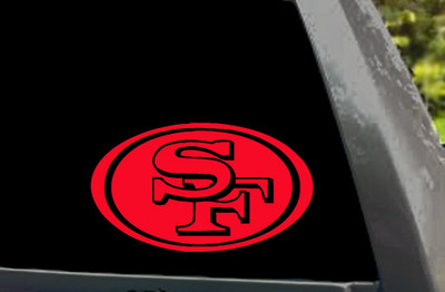 San Francisco 49ers SF 49ers Logo Car Window Truck Laptop Vinyl Decal ...