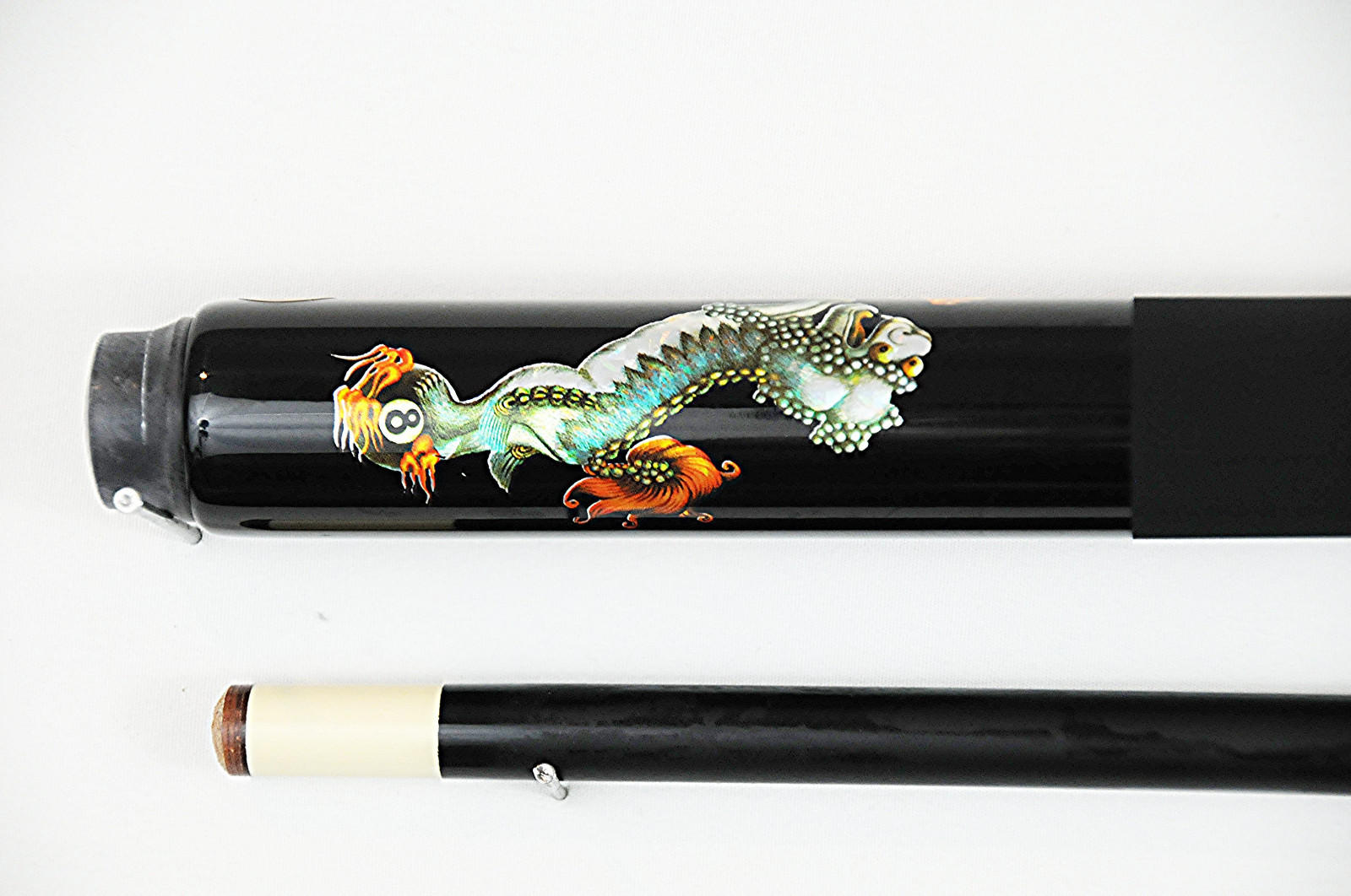 Silver/ Green Lions Pool Cue, Billiards Custom Graphite Cue FREE ...