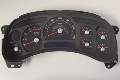 03-05 GMC SIERRA 2500HD 3500HD LB7 DIESEL WHOLE CLUSTER CUSTOM BLACK ...