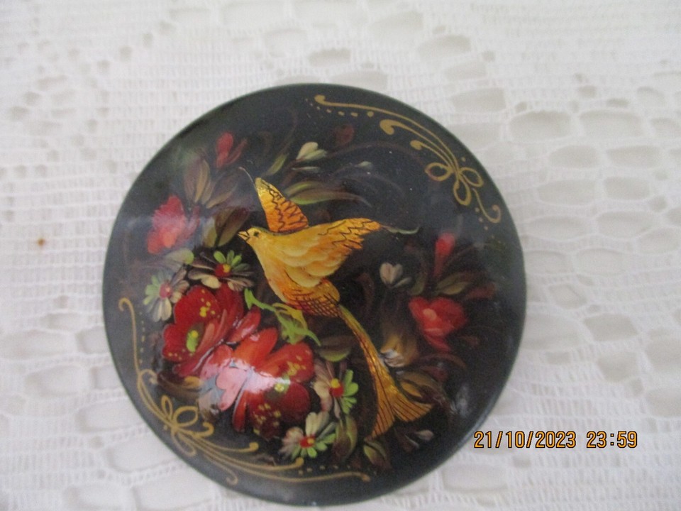 (2) VTG. HAND PAINTED RUSSIAN PINS ONE SIGNED BY ARTIST | eBay