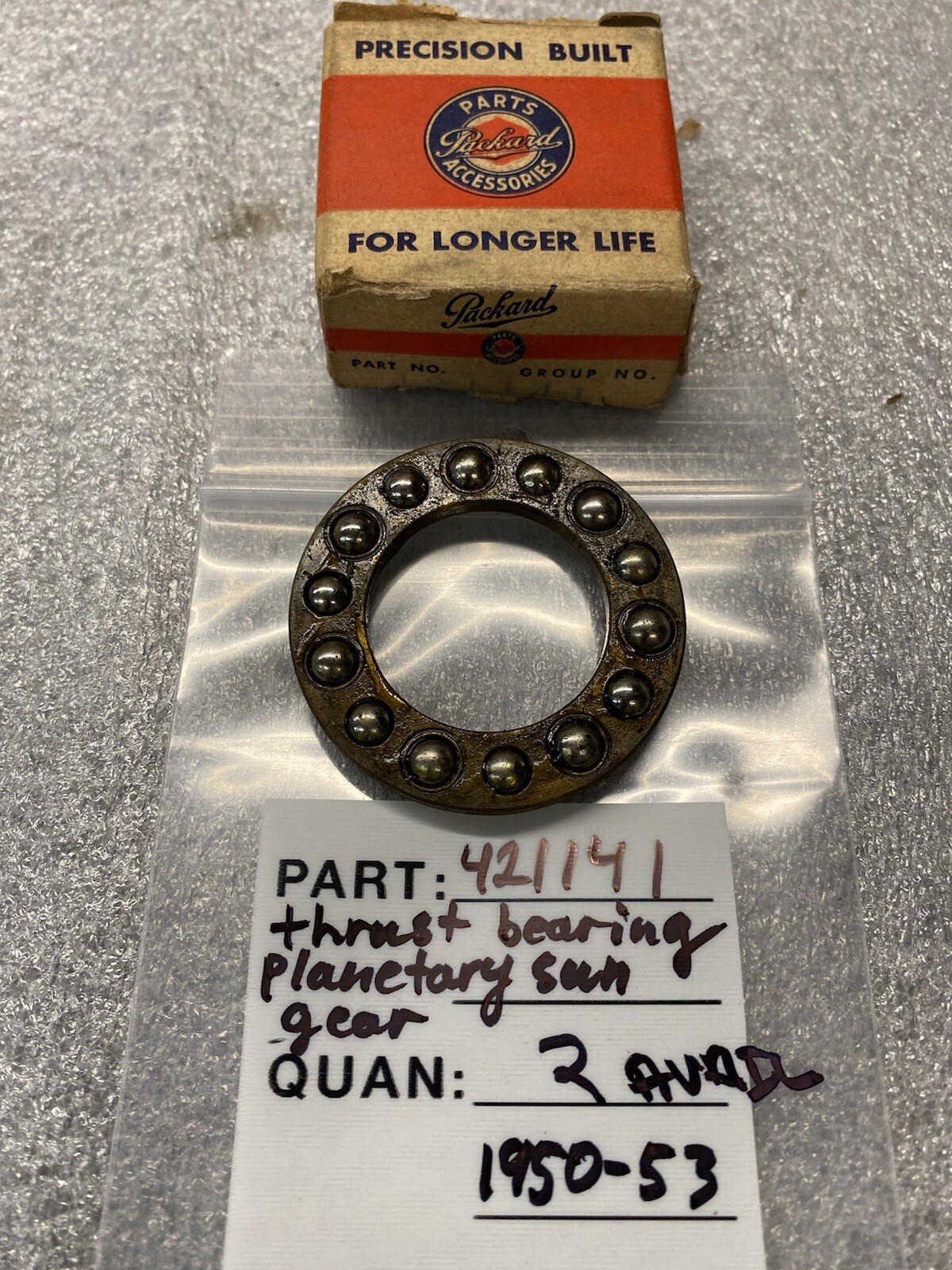 1950 To 1953 Packard Ultramatic Trans Planetary Sun Gear Thrust Bearing ...