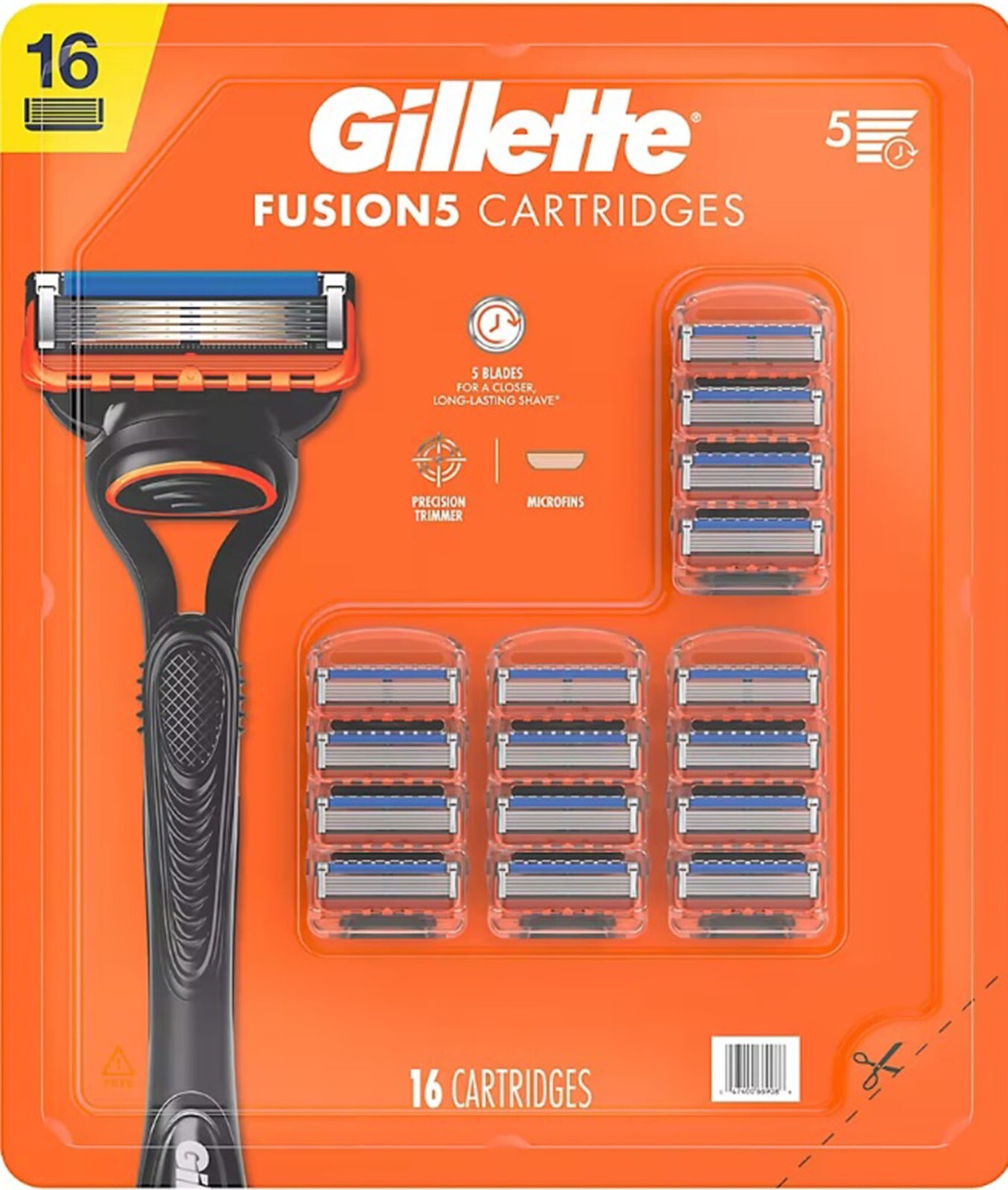 Gillette Fusion 5 Razor Blades Refill Cartridges for Men - 16 Count for ...