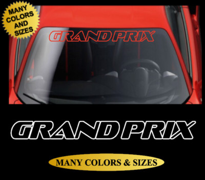 GRAND PRIX GT Windshield Decal Sticker Turbo Supercharged Fit Pontiac ...