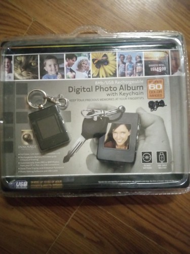 Digital Photo Album With Keychain 8Mb/USB Rechargeable NIB | eBay